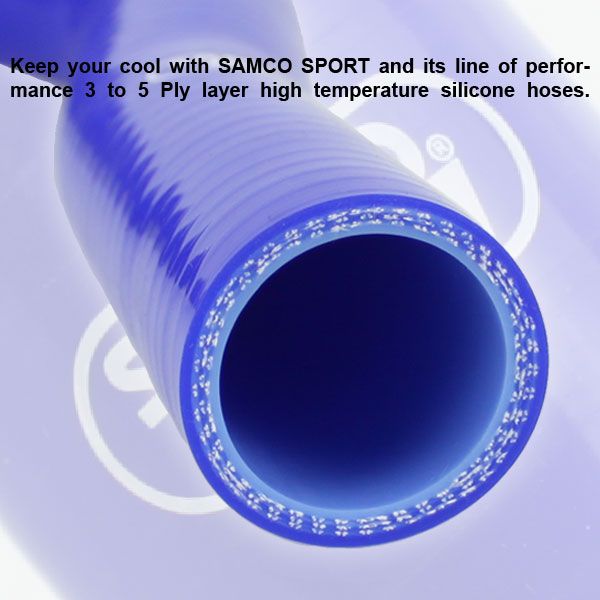 Buy (MOST CARS) SAMCO SPORT Blue 3 to 5 Ply Layer High Heat Temperature Pressure Radiator ...